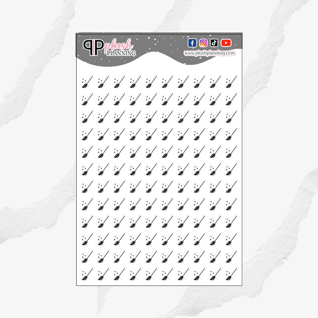 Mop the Floor Icon Planner Stickers, Mop Cleaning, Mopping Time Chores ...