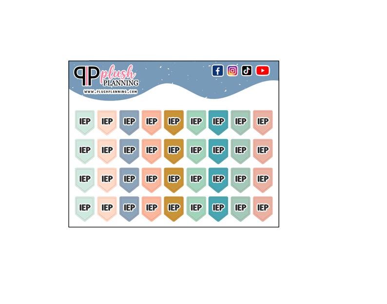 IEP Flags Planner Stickers, Functional Planner Stickers, IEP Meeting ...