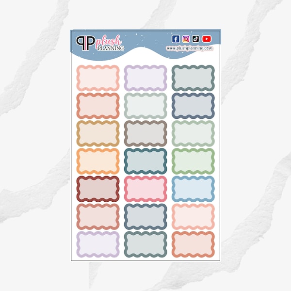 Scalloped Labels - Etsy