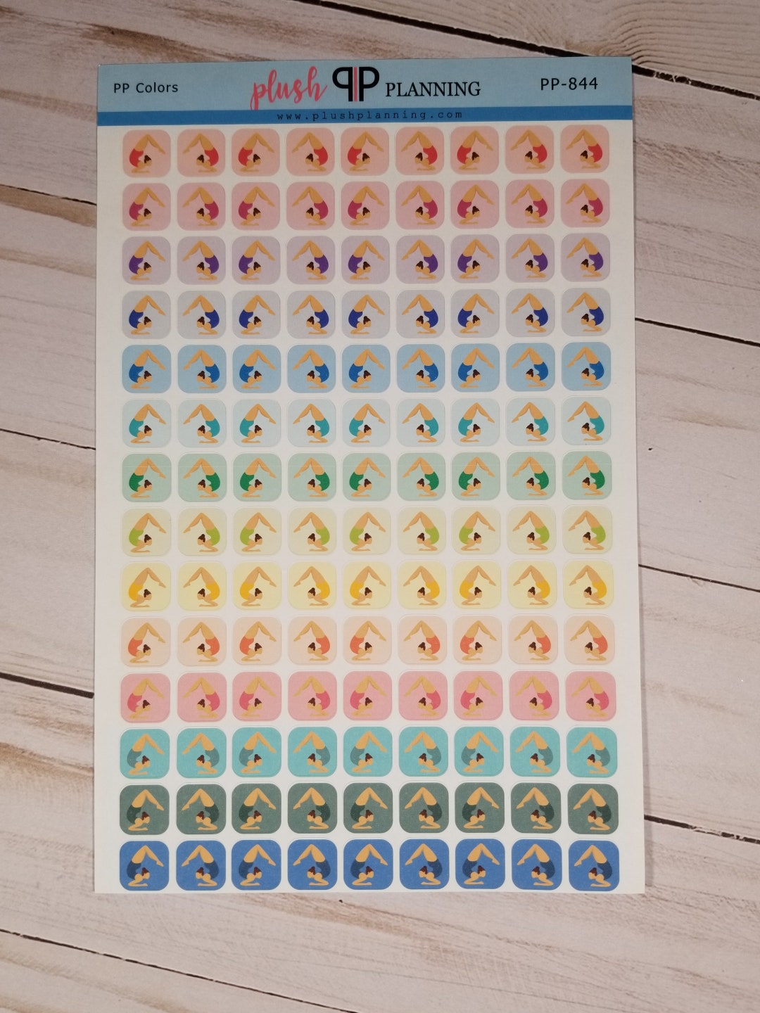 Gymnastics Itty Bitty Square Icon Planner Stickers - Etsy