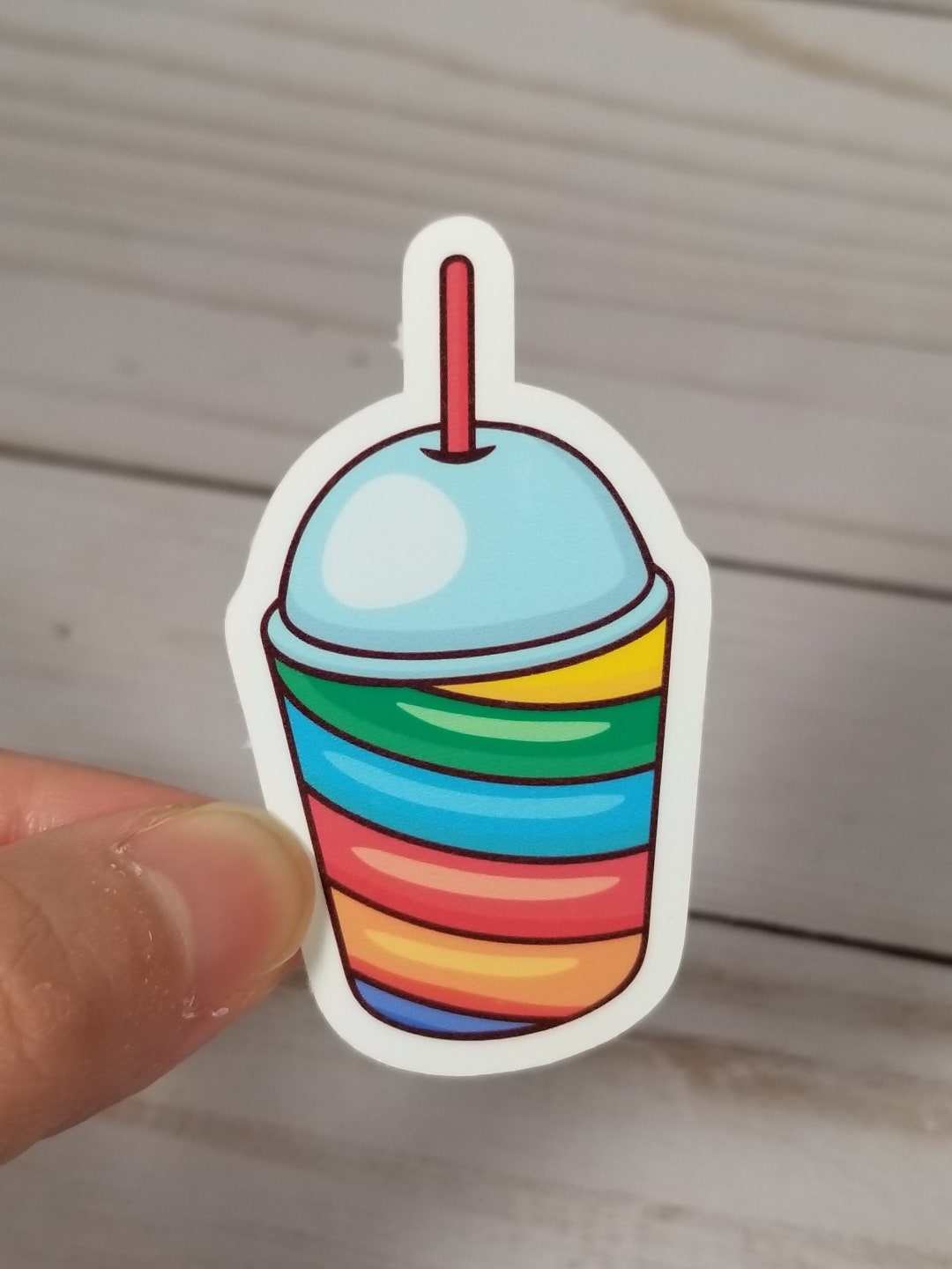 Slushie Cold Drinks Die Cut Weatherproof Sticker Tumbler Stickers ...
