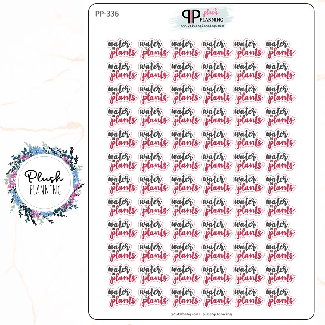 Water the Plants Script Planner Stickers - Etsy