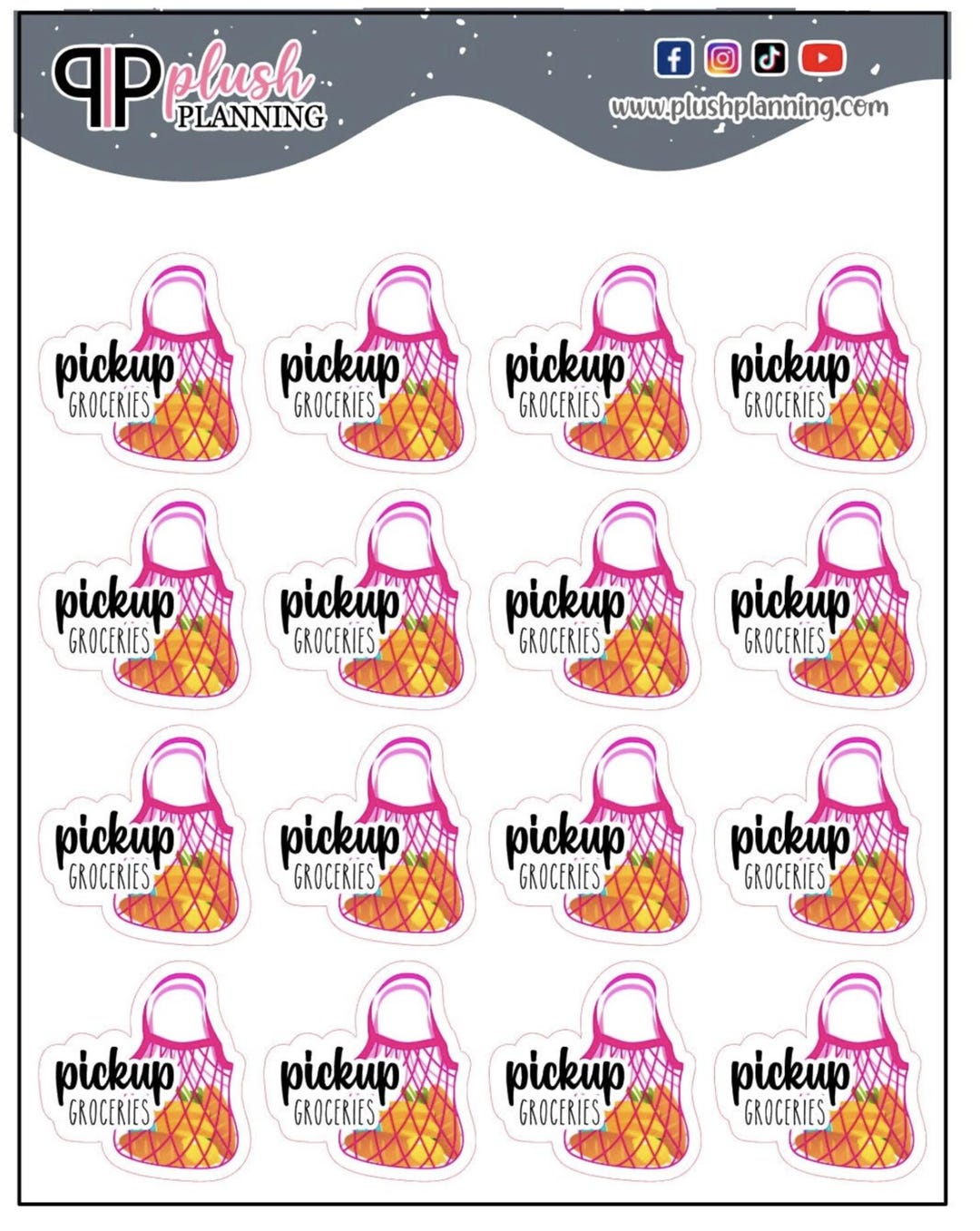 Pickup Groceries Planner Stickers, Functional Scrapbooking Stickers - Etsy