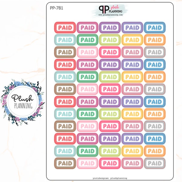 Paid Stickers - Etsy