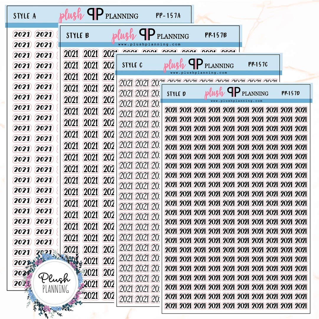 2021 YEAR Script Planner Stickers - Etsy