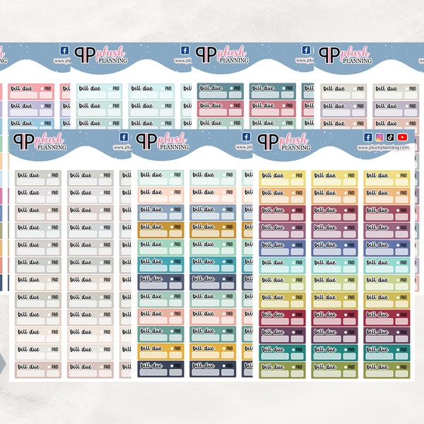 Paid Bill Sticker - Etsy