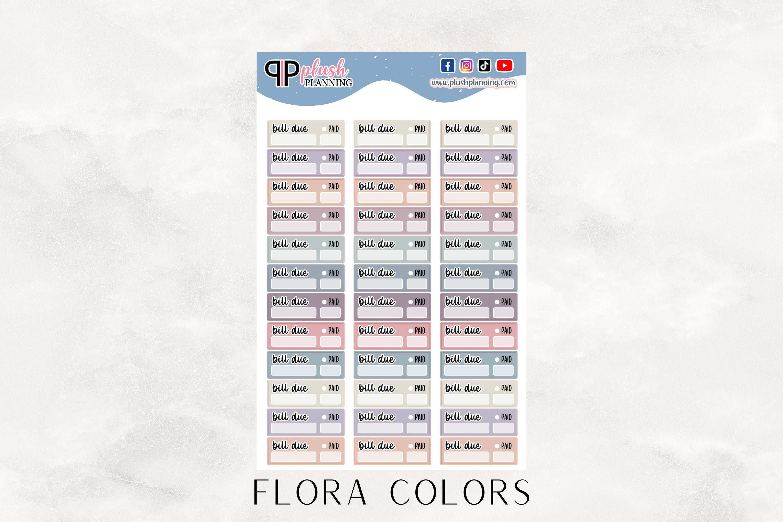 Writable Bill Due With Paid Checklist Tracker Planner - Etsy