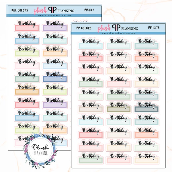 Birthday Planner Stickers - Etsy