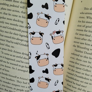 Mr. Cow Moo Pattern Bookmarks, Cow Print Bookmarks, Cow Bookmarks ...