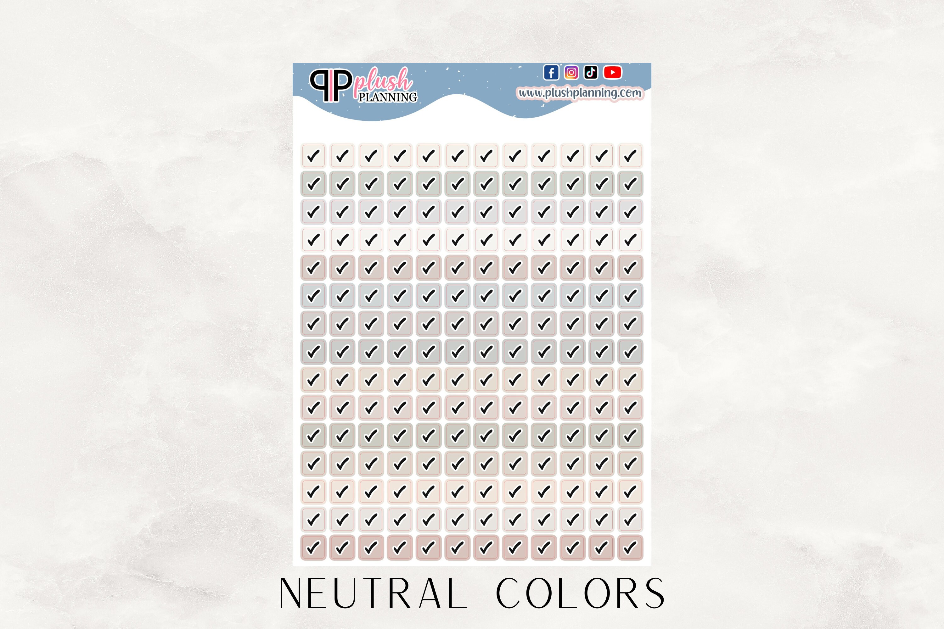 Check Mark Tracker Square Tracker Planner Stickers Itty | Etsy