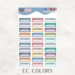 Writable Work Schedule Label Tracker Planner Stickers, Removable ...