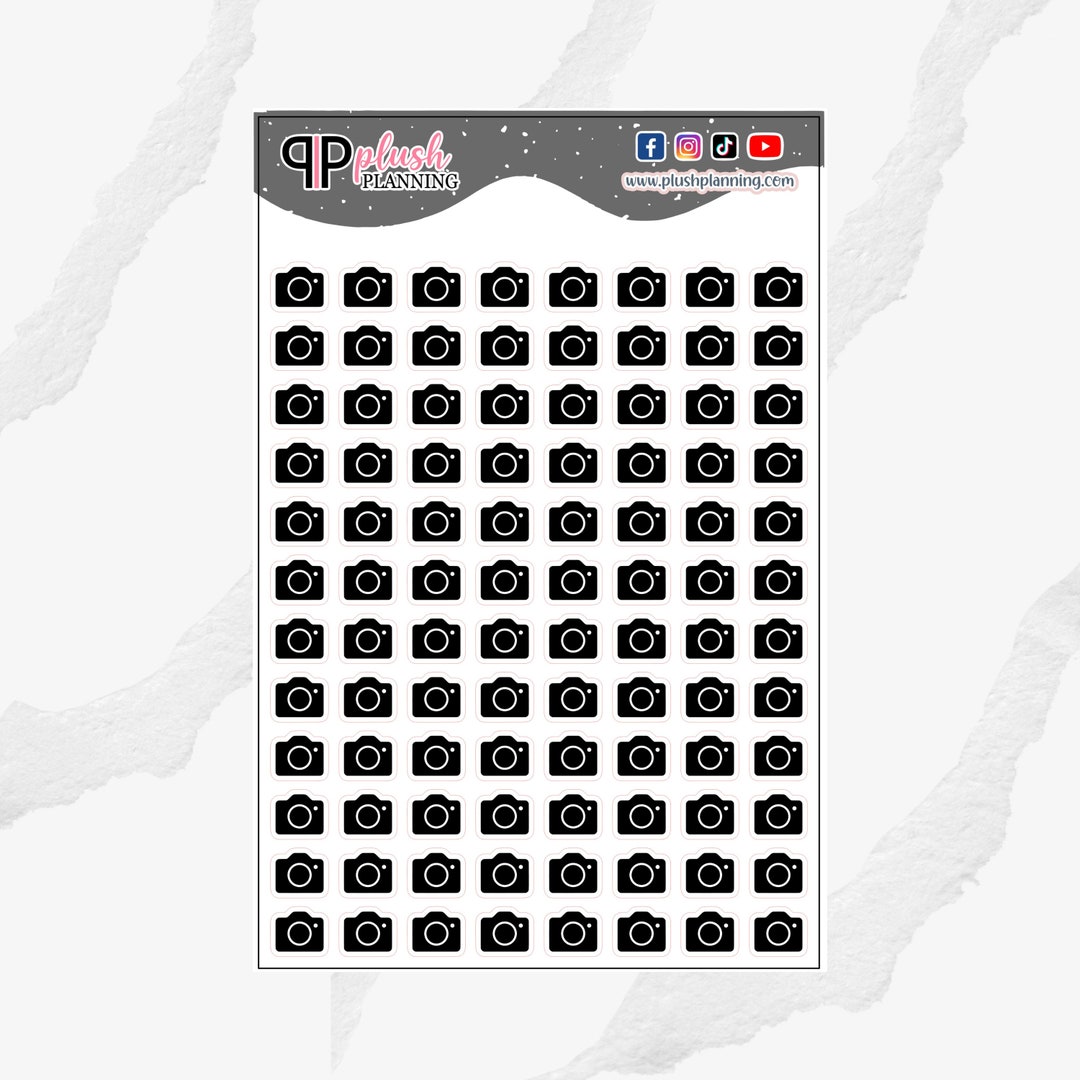 Camera Icon Planner Stickers, Photo Photography Session Tracker ...