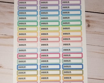 Dinner Planner Stickers | Etsy
