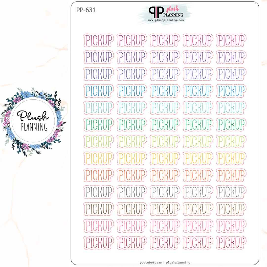 PICKUP SCRIPT Planner Stickers - Etsy