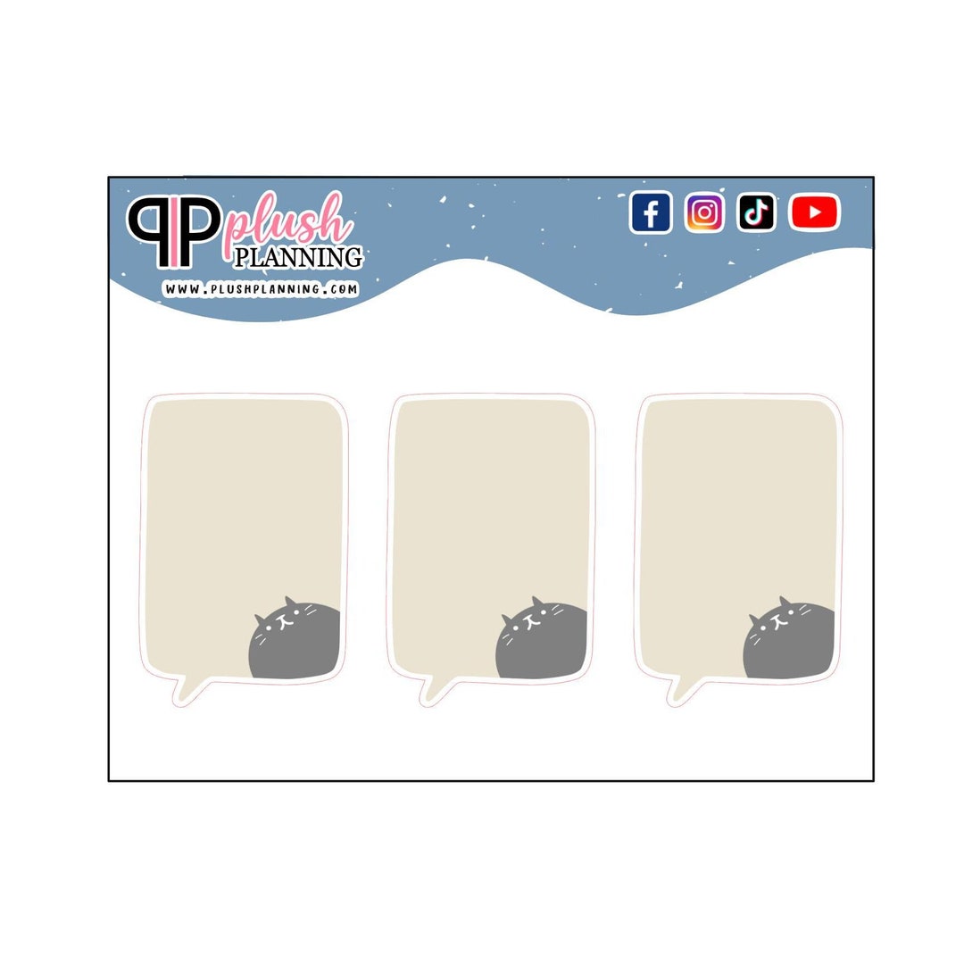 Writable Bubble Dialogue Box Planner Stickers, Scrapbooking Stickers ...