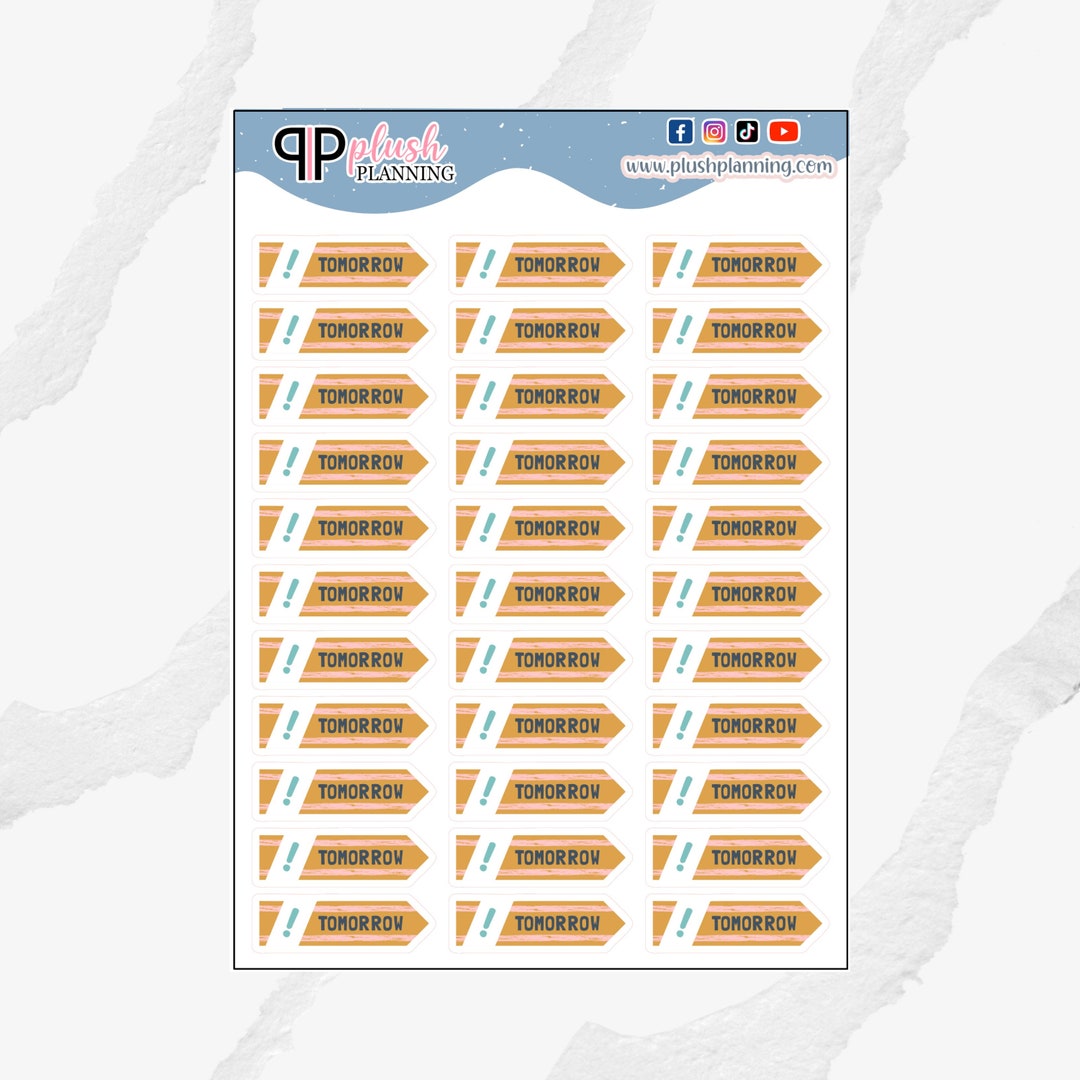 Tomorrow Arrow Clip Art Planner Stickers, Scrapbooking Stickers ...