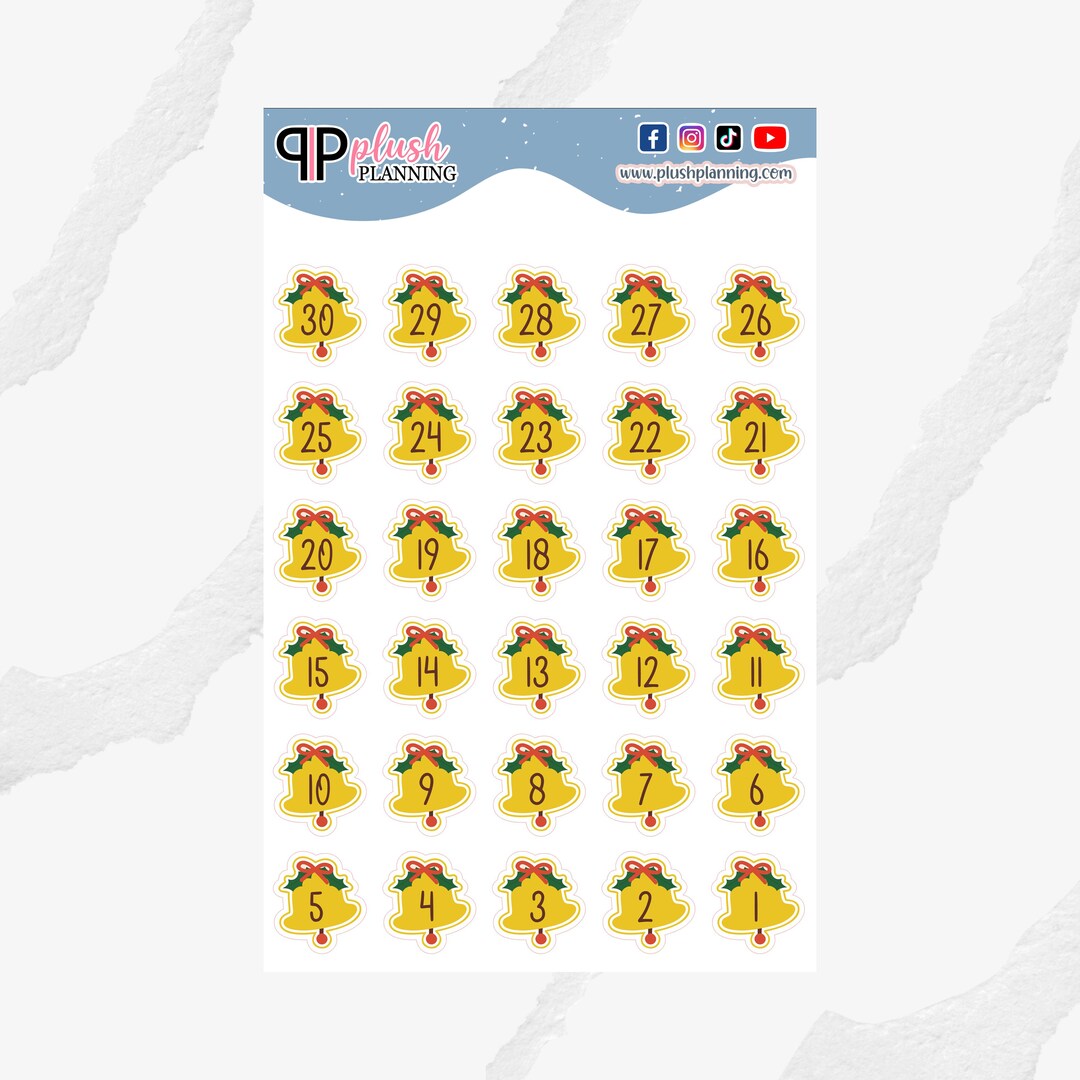 Christmas Bells Christmas Countdown, 30 Days Countdown, Holiday ...