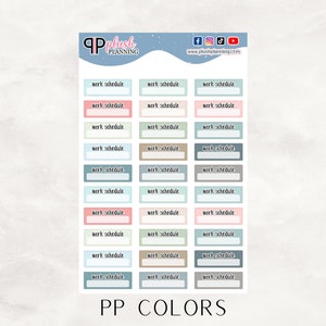 Writable Work Schedule Label Tracker Planner Stickers, Removable ...