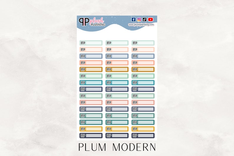 Writable IEP Label Tracker Planner Stickers Removable - Etsy