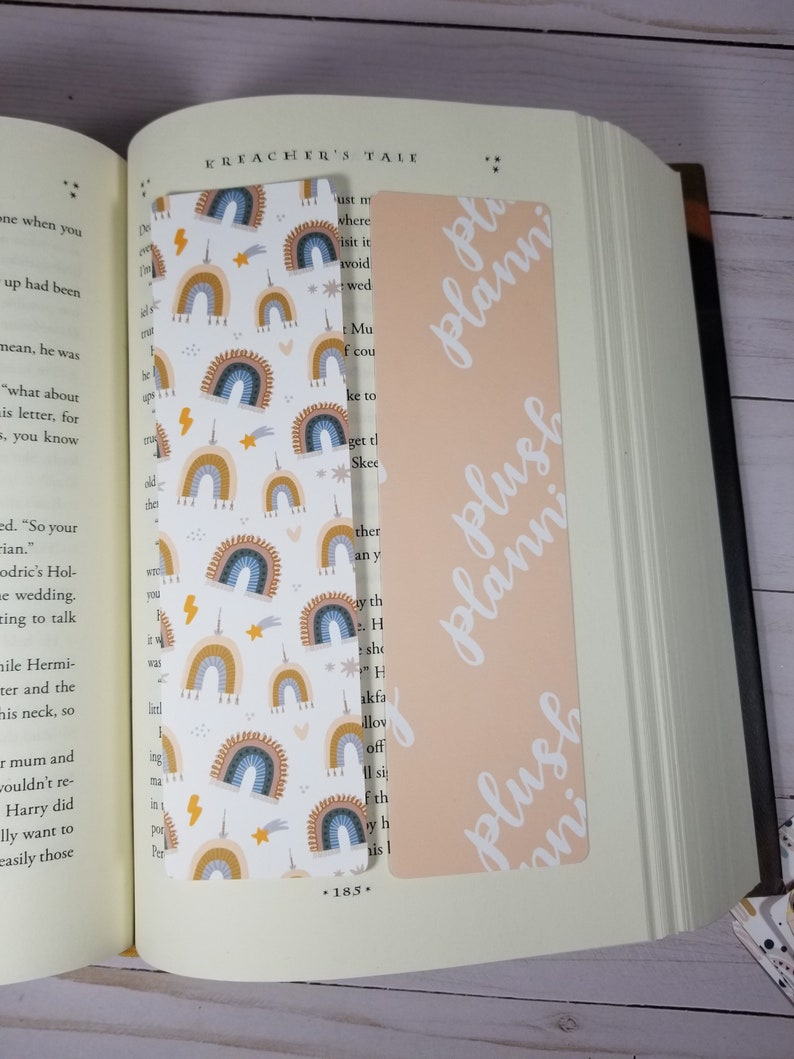Boho Rainbow Bookmark Rounded Corners - Etsy