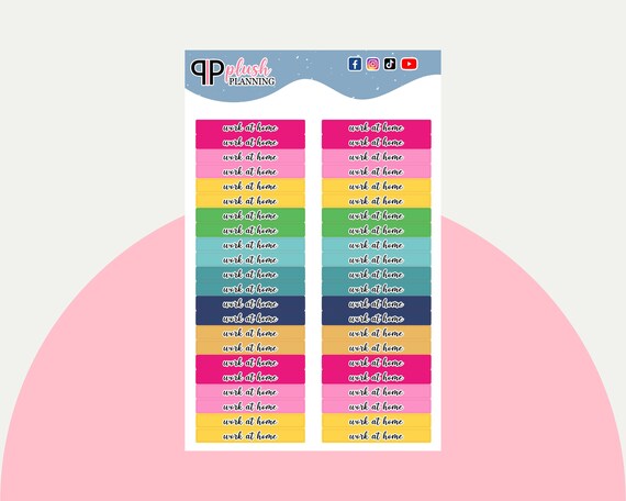 Work at Home Label Block Planner Stickers Emily Ley - Etsy
