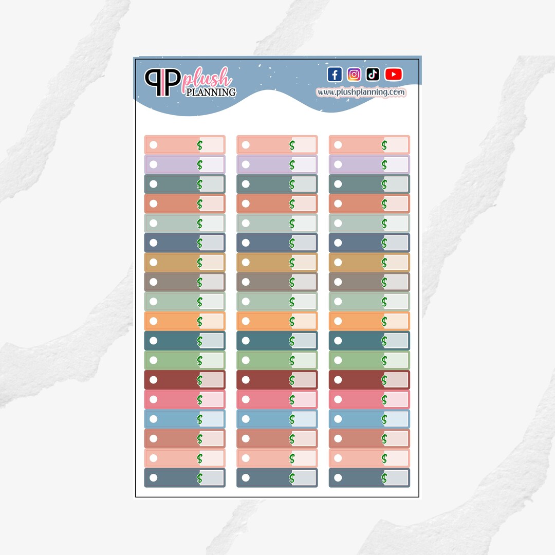 Writable Expense Tracker With Dollar Sign Labels Tracker Labels Planner ...
