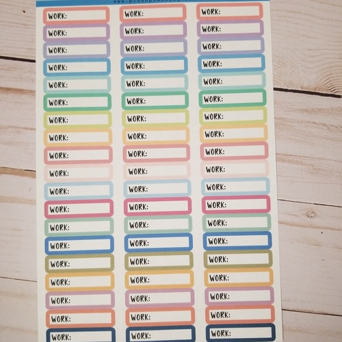 Planner Stickers Work Schedule Stickers - Etsy