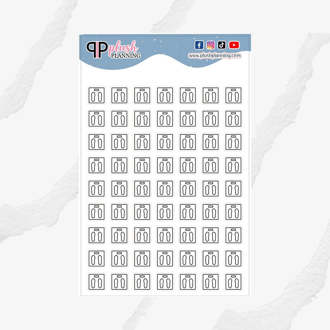 Weight in Scale Tracker Icon Planner Stickers, Fitness Tracker, Daily ...