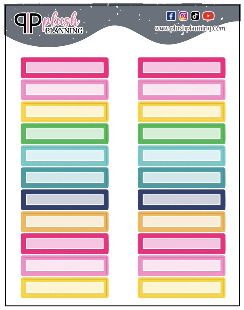 Writable Label Box With White Outlined Planner Stickers - Emily Ley ...