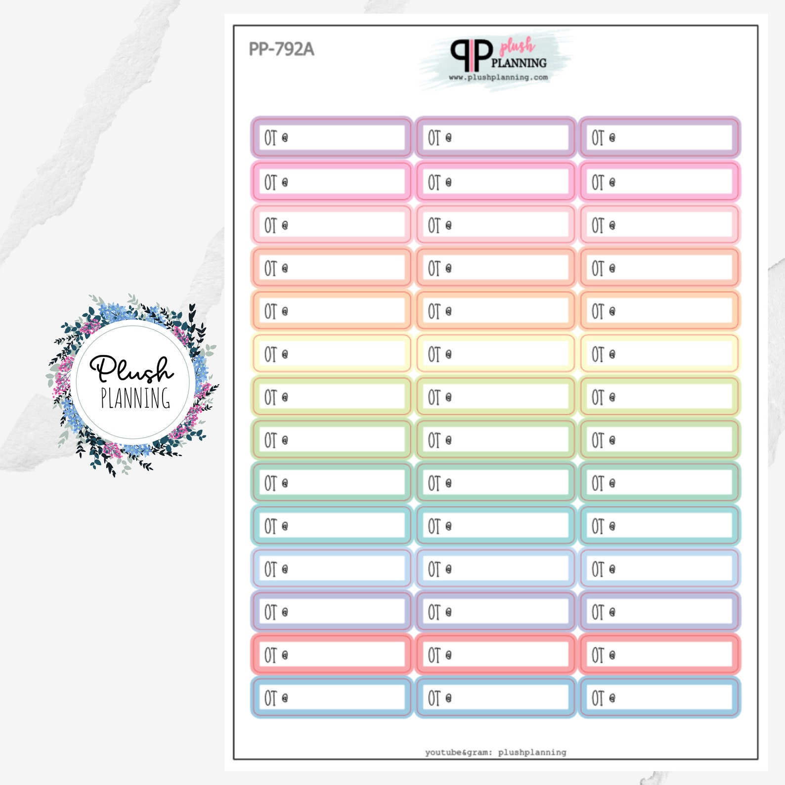 OT Label Tracker Occupational Therapy Label Tracker Planner | Etsy
