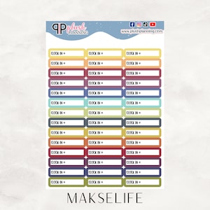 Clock in Label Tracker Planner Stickers, Work Schedule, Clock in Time ...