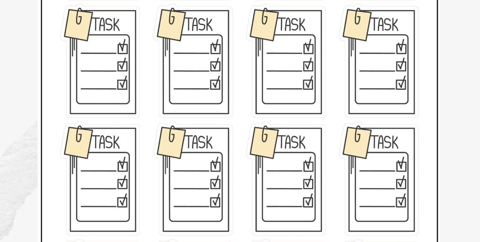 Writable Task Checklist Stickers, Planner Scrapbooking Stickers - Etsy