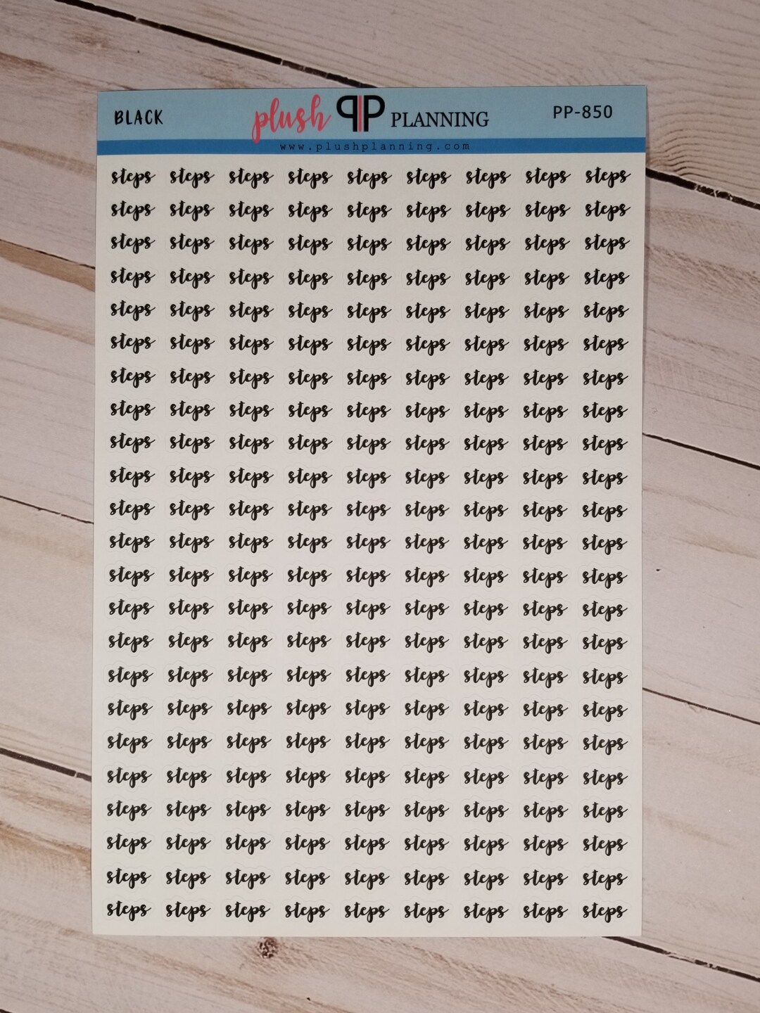 STEPS Script Font Planner Stickers - Etsy