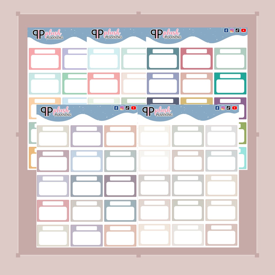 Writable Box With Header Planner Stickers - Etsy