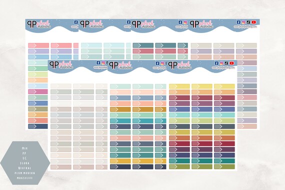 Writable Label Tracker With White Border Line Planner - Etsy