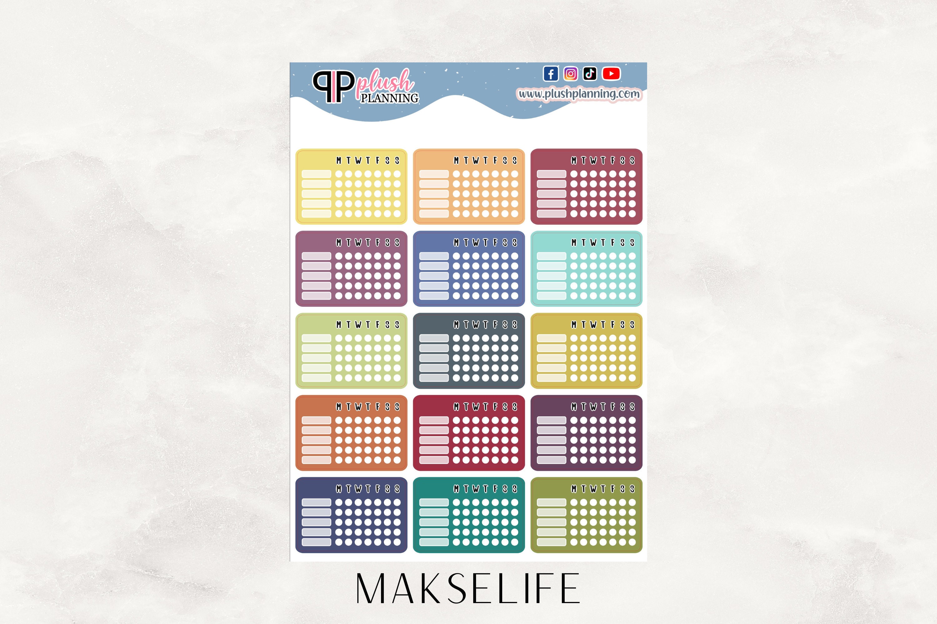 Weekly Habit Tracker Planner Stickers Habit Tracker Plush | Etsy