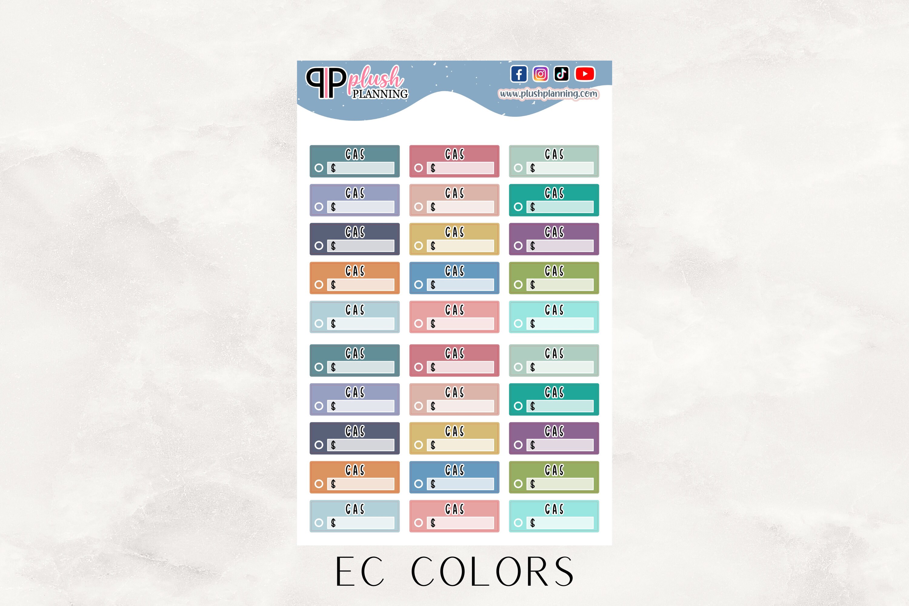 Gas Bill Tracker Planner Stickers Writable Functional - Etsy