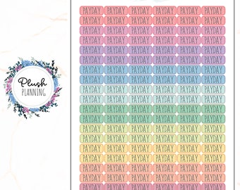 Payday Script Label Planner Stickers - Etsy