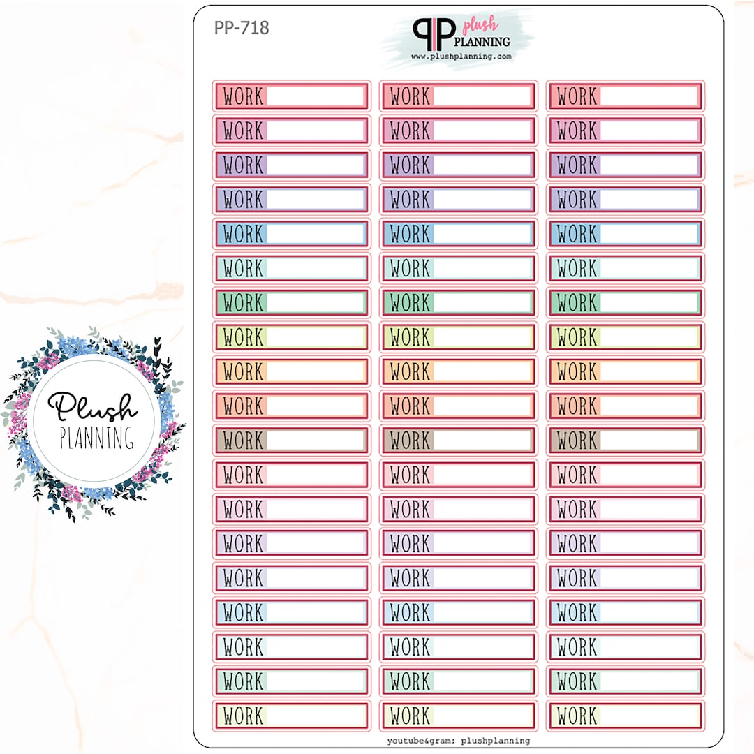 Work Label Planner Stickers - Etsy