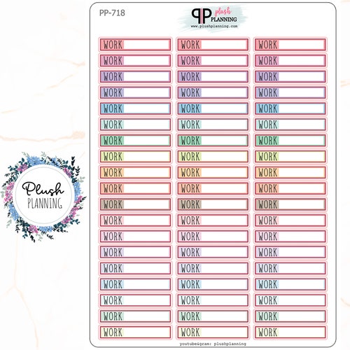 Planner Stickers Work Schedule Stickers - Etsy