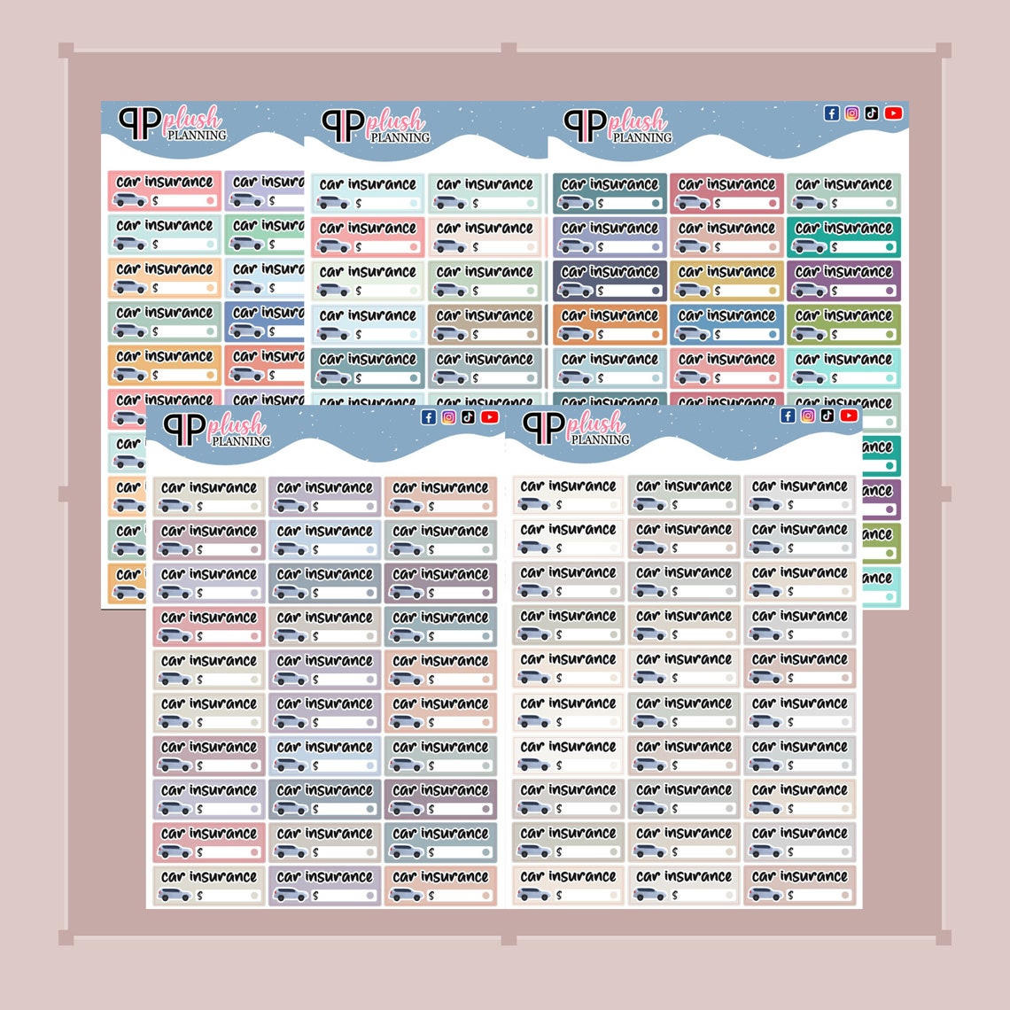 Car Insurance Tracker Checklist Planner Stickers - Etsy