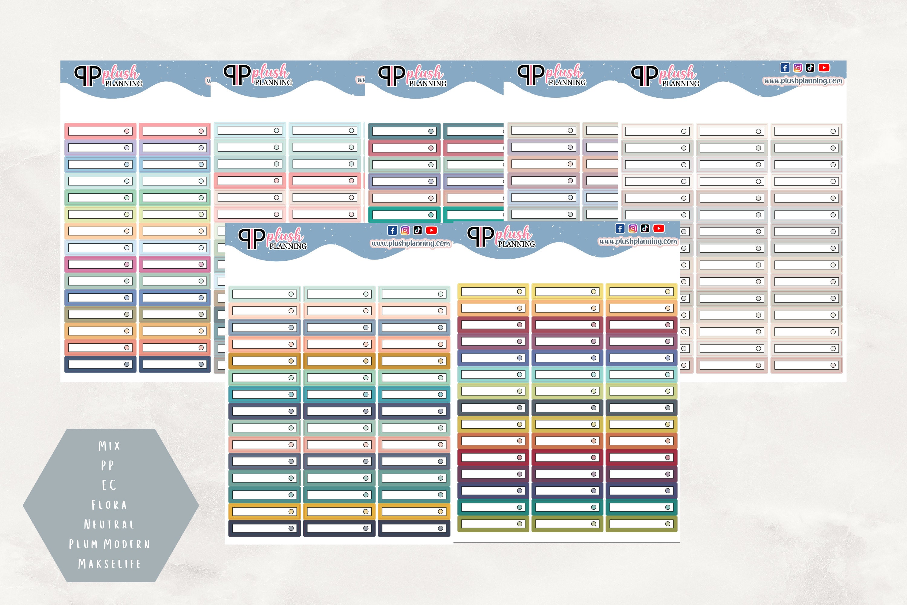 Individual Checklist Label Tracker With Black Outline Planner | Etsy