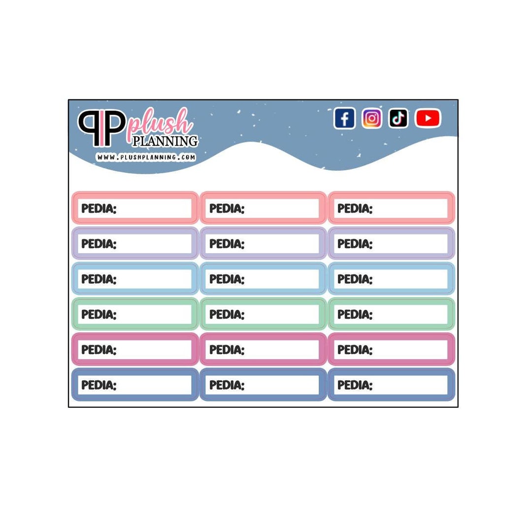 Pediatrician Appointment Script Label Planner Stickers, Pedia Appt ...