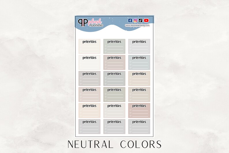 Writable Priorities Checklist Label Tracker Planner Stickers - Etsy