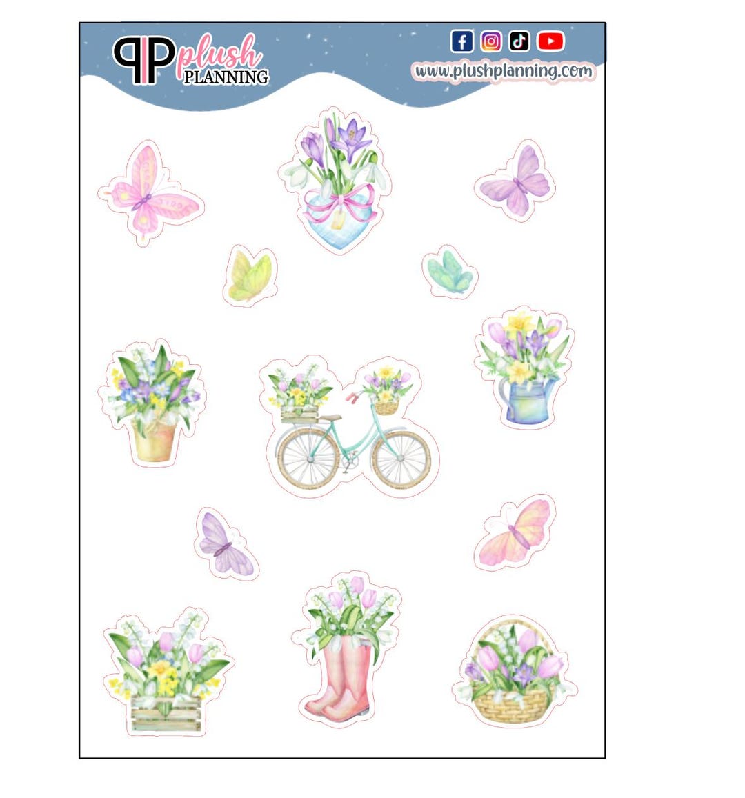 Spring Collection B Clip Art Stickers, Functional Scrapbooking Stickers ...