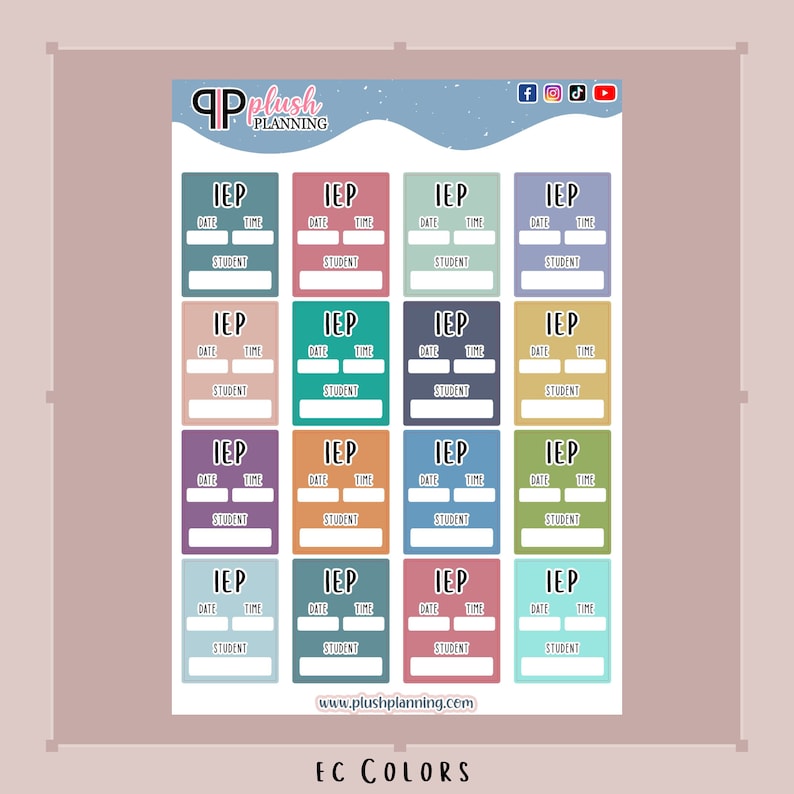 IEP Meeting Box Planner Stickers Appointment Stickers - Etsy