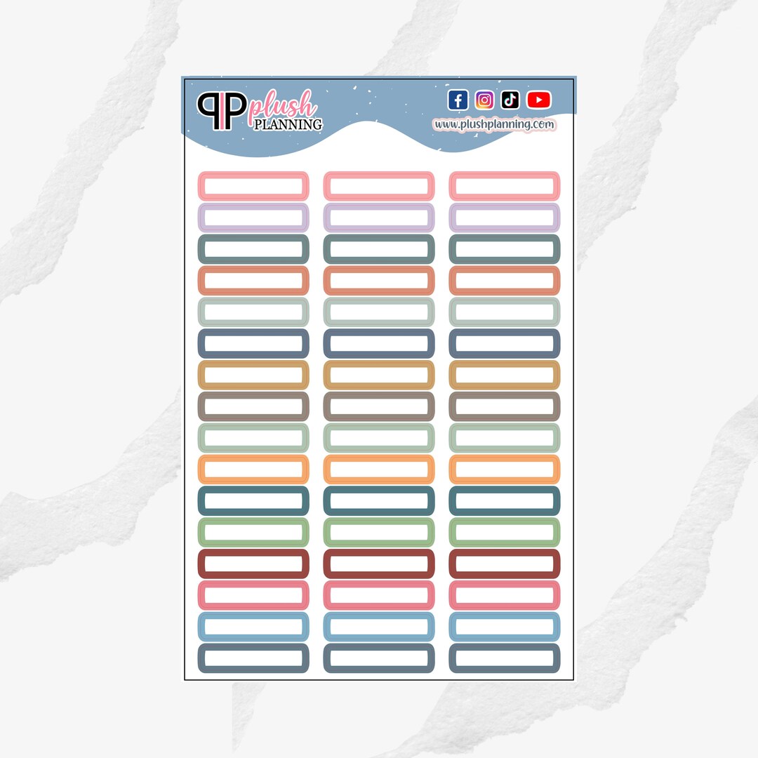 Writable Simple Labels for 7x9 Planner Stickers, Functional Stickers ...