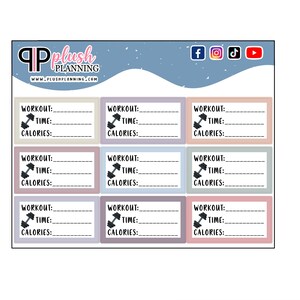 Workout Tracking Half Box Planner Stickers, Functional Planner Stickers ...