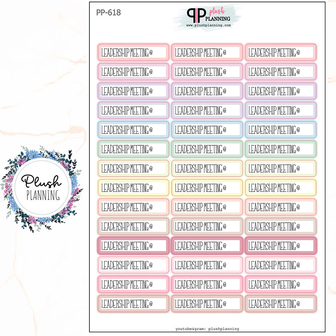 Leadership Meeting Tracker Planner Stickers, Functional Planner ...