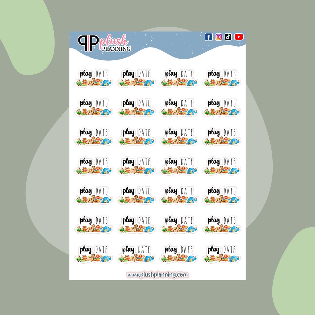 Play Date Event Planner Stickers - Etsy.de